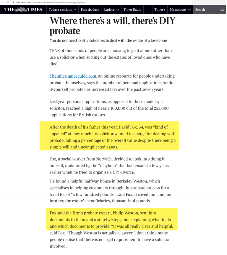 DIY Probate Pack, DIY Probate Forms, Do It Yourself Probate