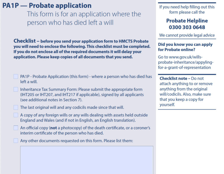 Important DIY Probate Pack Updates - DIY Probate: How To Apply For ...